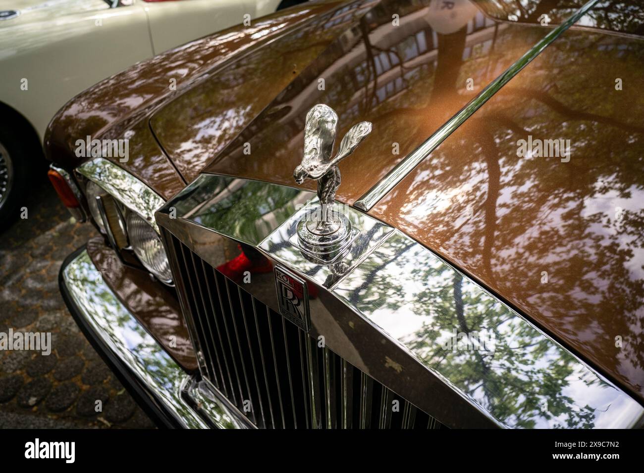 BERLIN - MAY 04, 2024: The famous emblem "Spirit of Ecstasy" on the ...