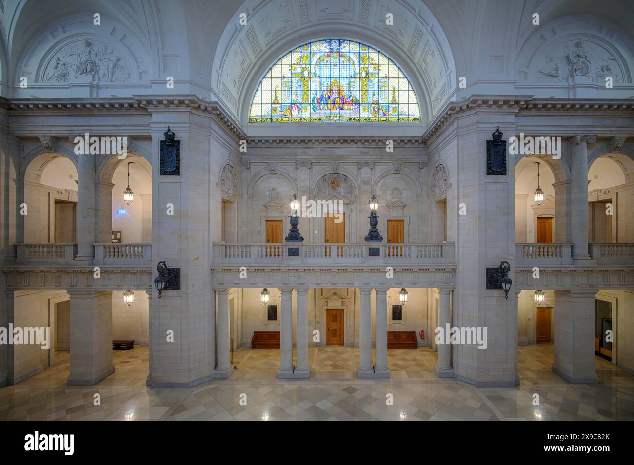 Interior view, gallery, gallery, domed hall, Federal Administrative ...