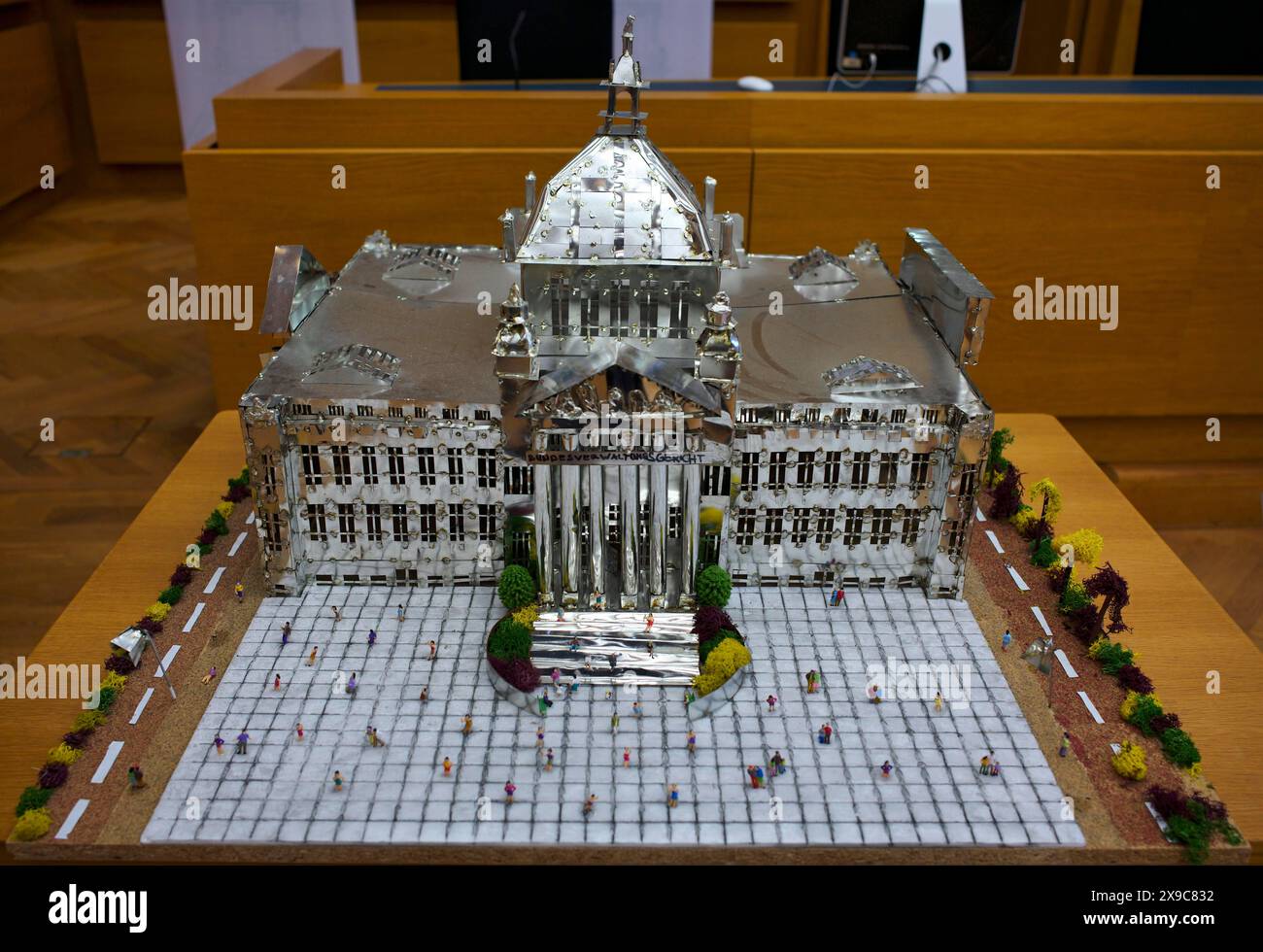 Interior photograph, model of the Imperial Court of Justice, Imperial ...