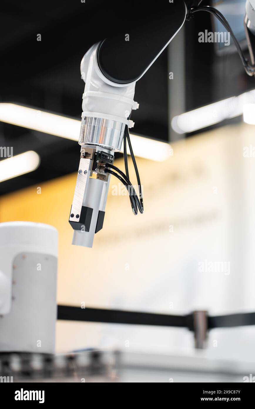 automated programmed robotic arm for manufacturing and industrial lines ...