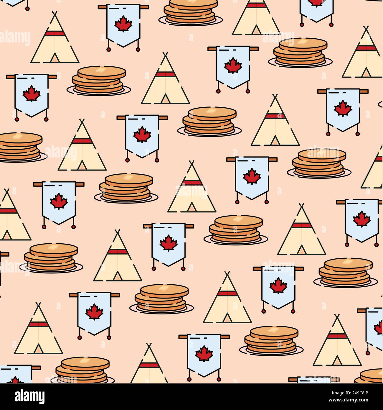 Canada icon pattern background Vector Stock Vector Image & Art - Alamy