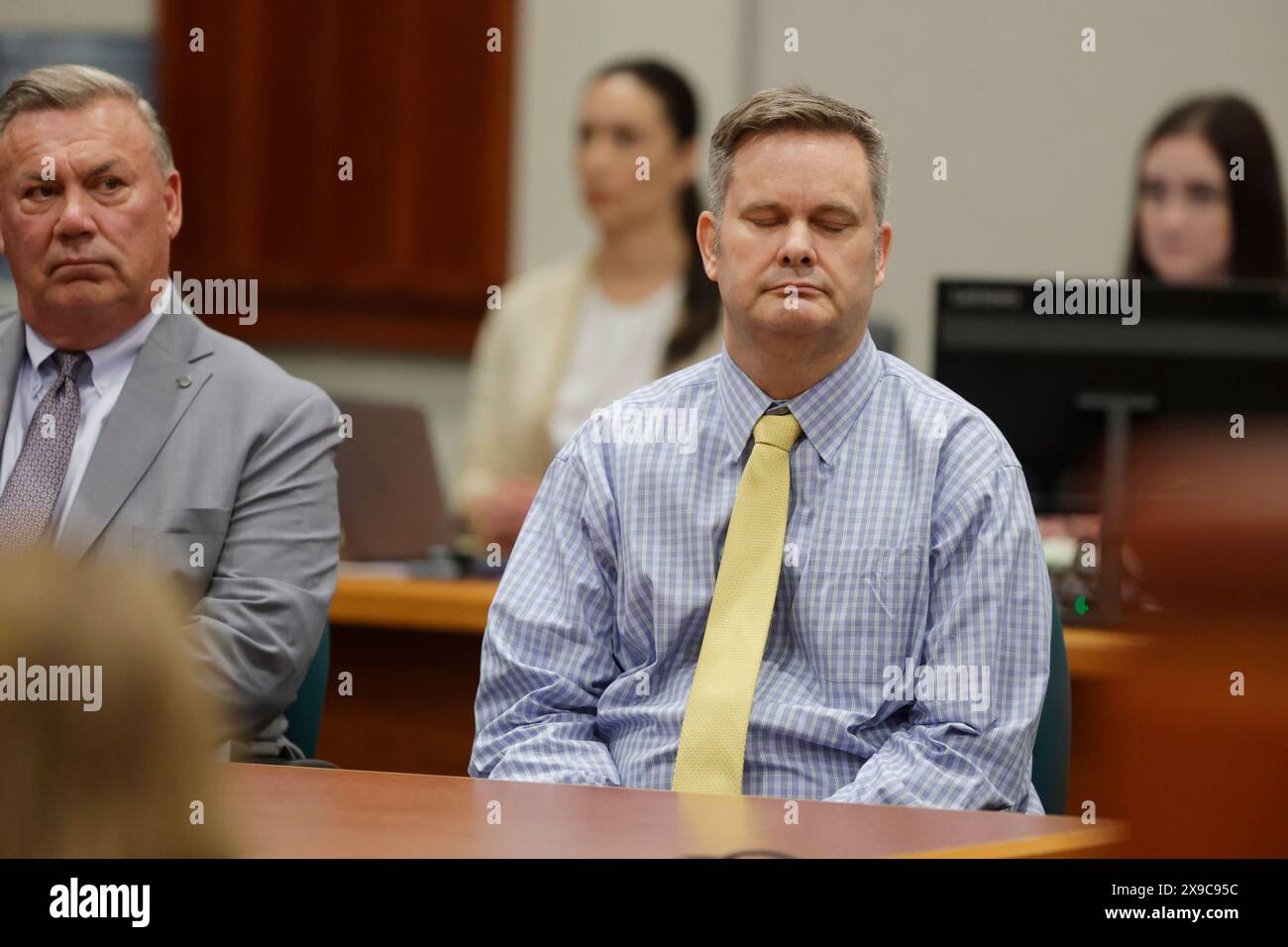 Chad Daybell sits and closes his eyes after the jury's verdict in his ...