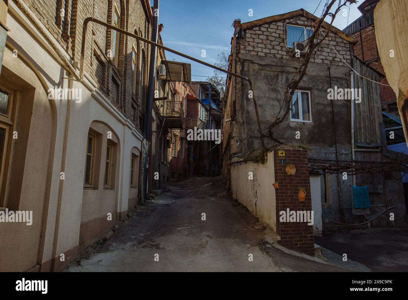 Old shabby houses in the slum district Stock Photo - Alamy
