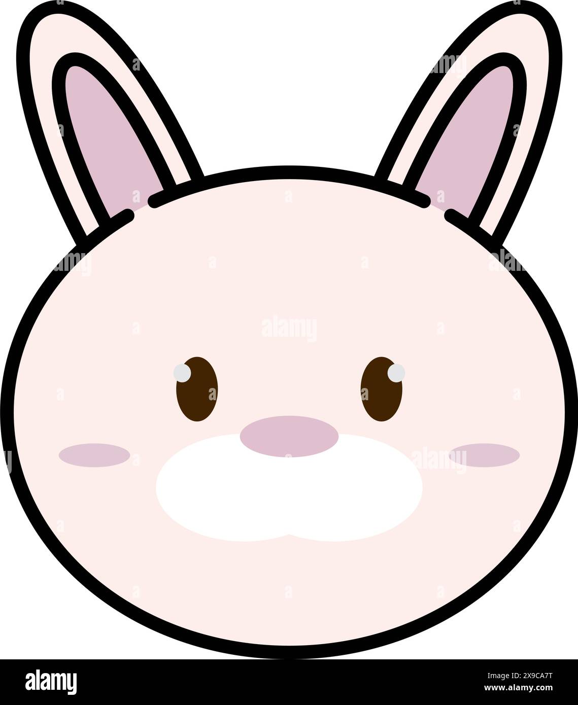 Cute kawaii rabbit animal character Vector illustration Stock Vector ...