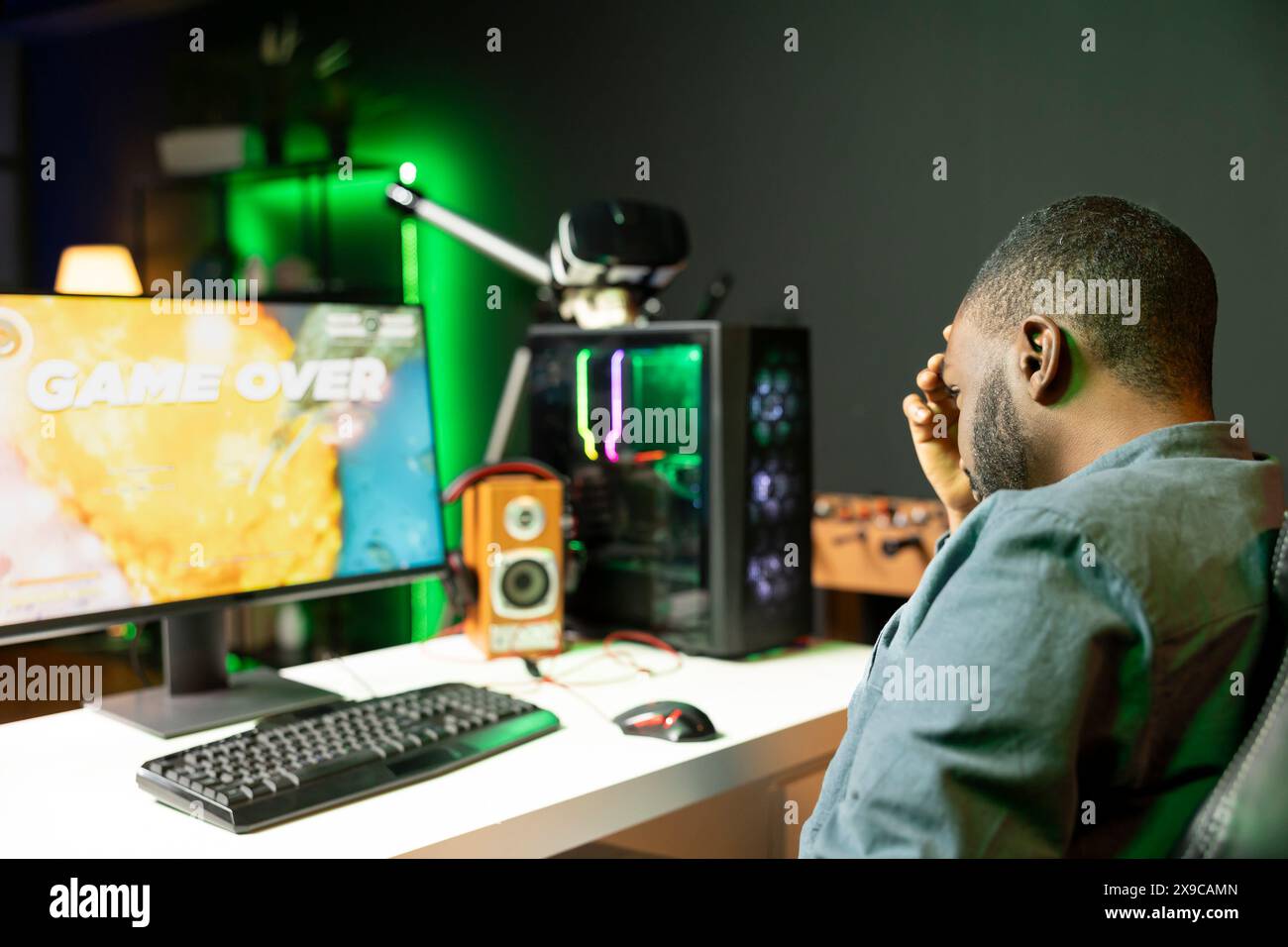 Gamer losing intense singleplayer hi-res stock photography and images ...