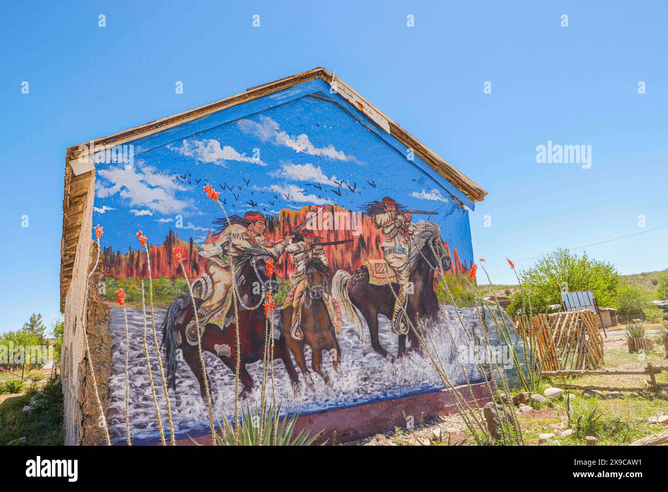 Interpretation of the Apache people camp in the Turicachi community ...