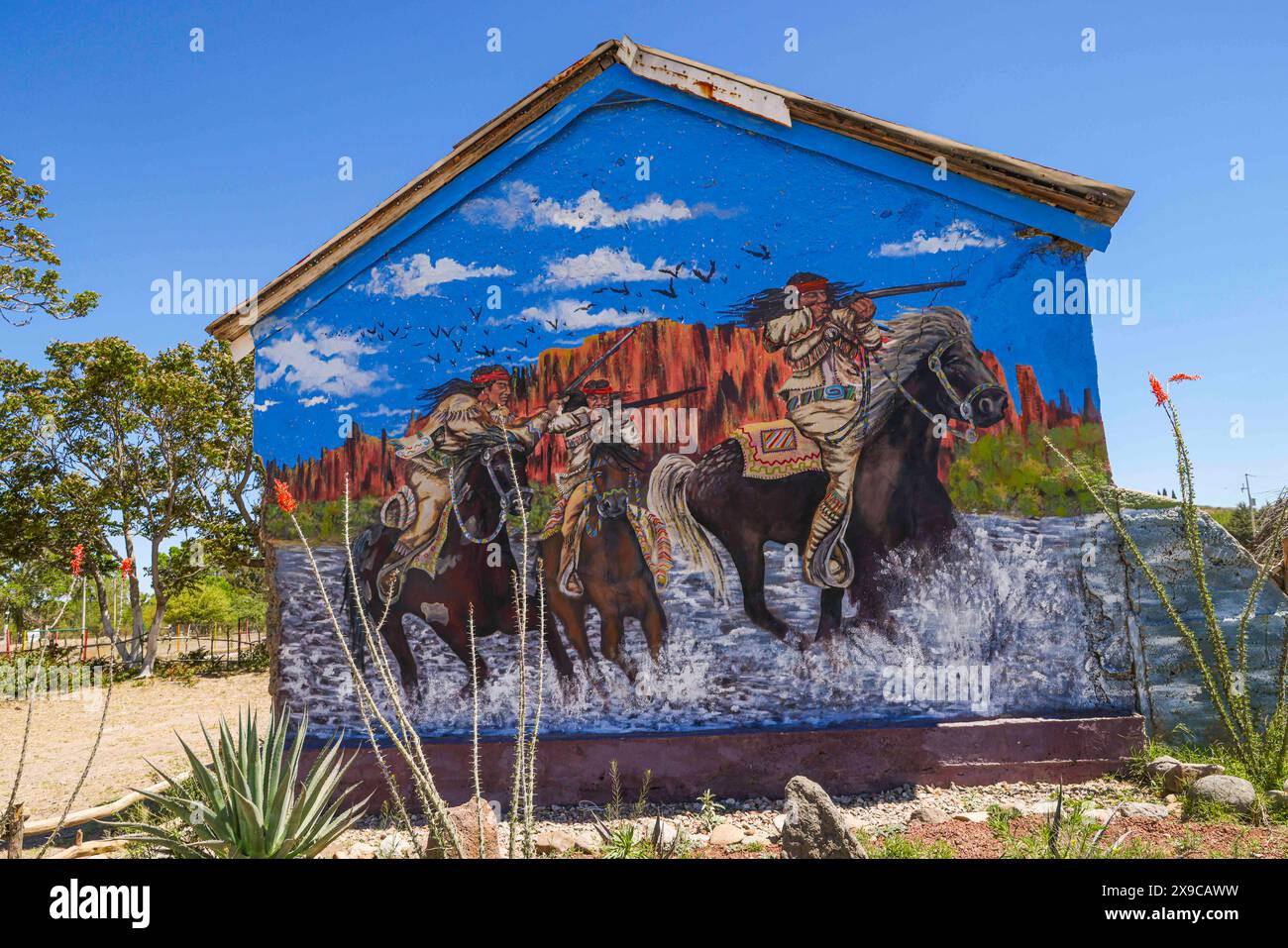 Interpretation of the Apache people camp in the Turicachi community ...