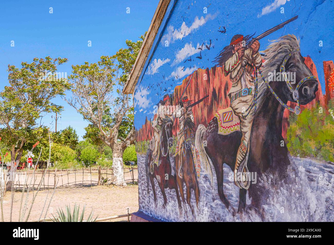 Interpretation of the Apache people camp in the Turicachi community ...