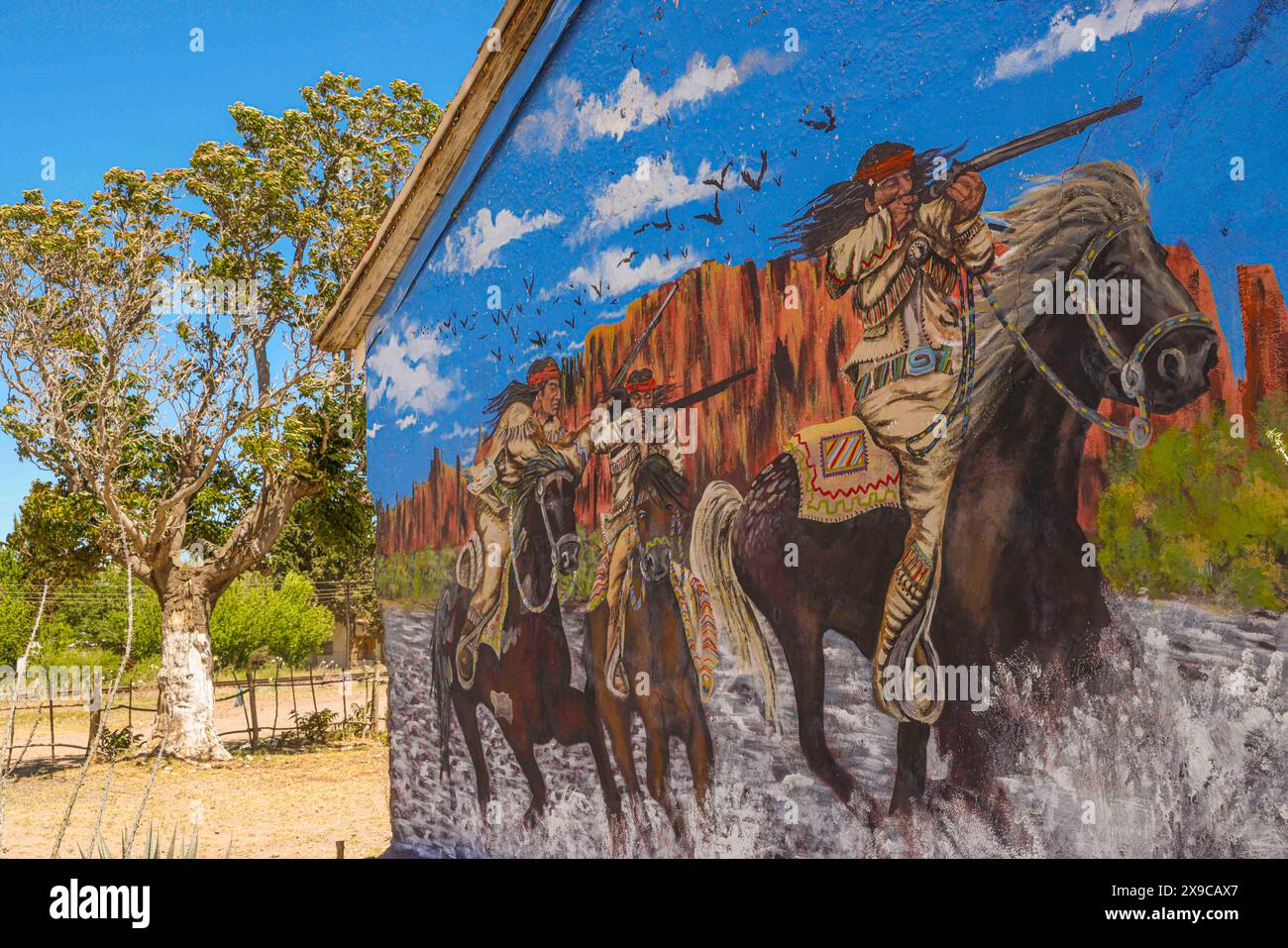 Interpretation of the Apache people camp in the Turicachi community ...