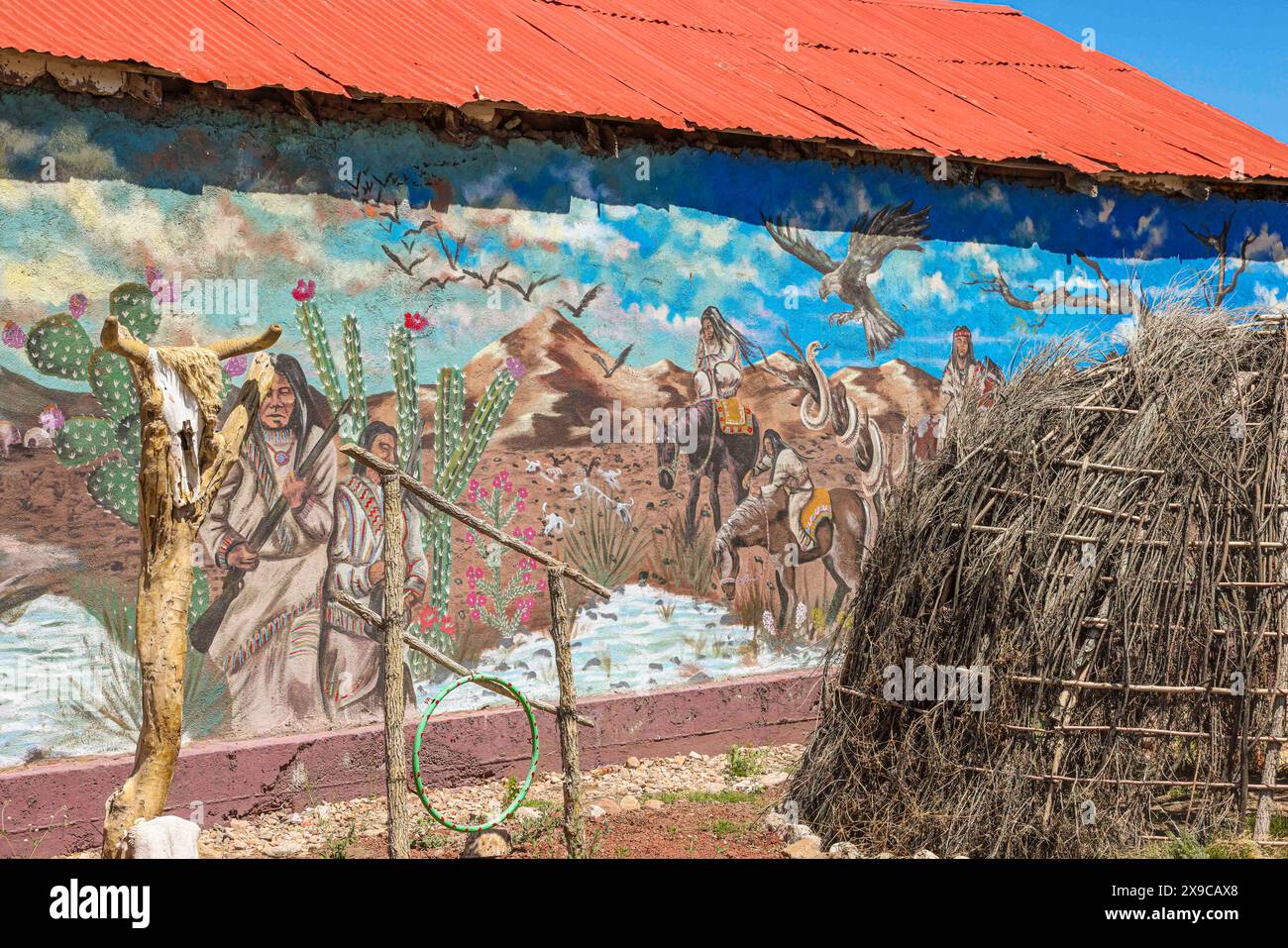 Interpretation of the Apache people camp in the Turicachi community ...