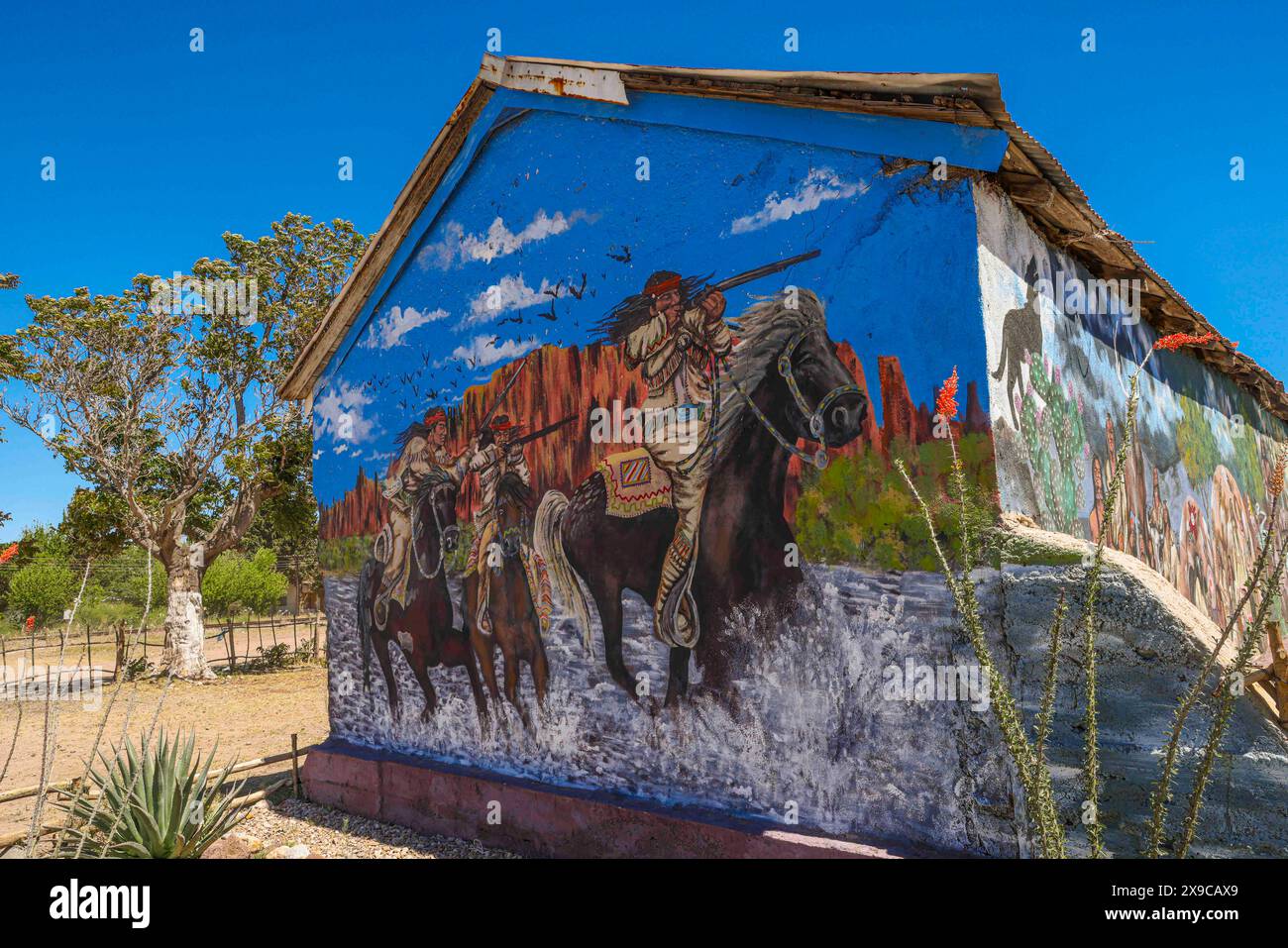 Interpretation of the Apache people camp in the Turicachi community ...