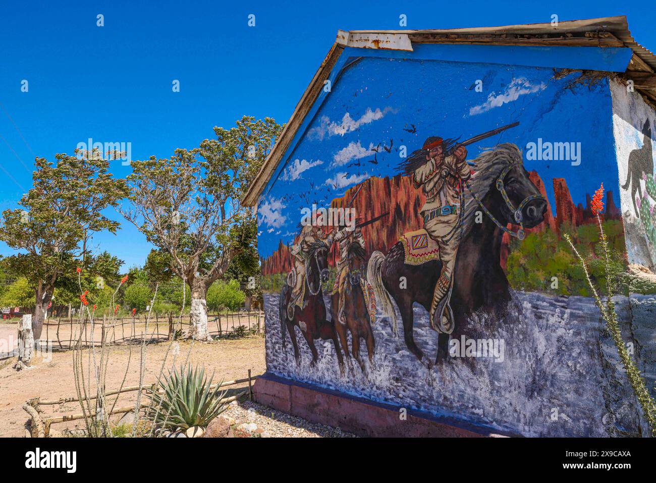 Interpretation of the Apache people camp in the Turicachi community ...