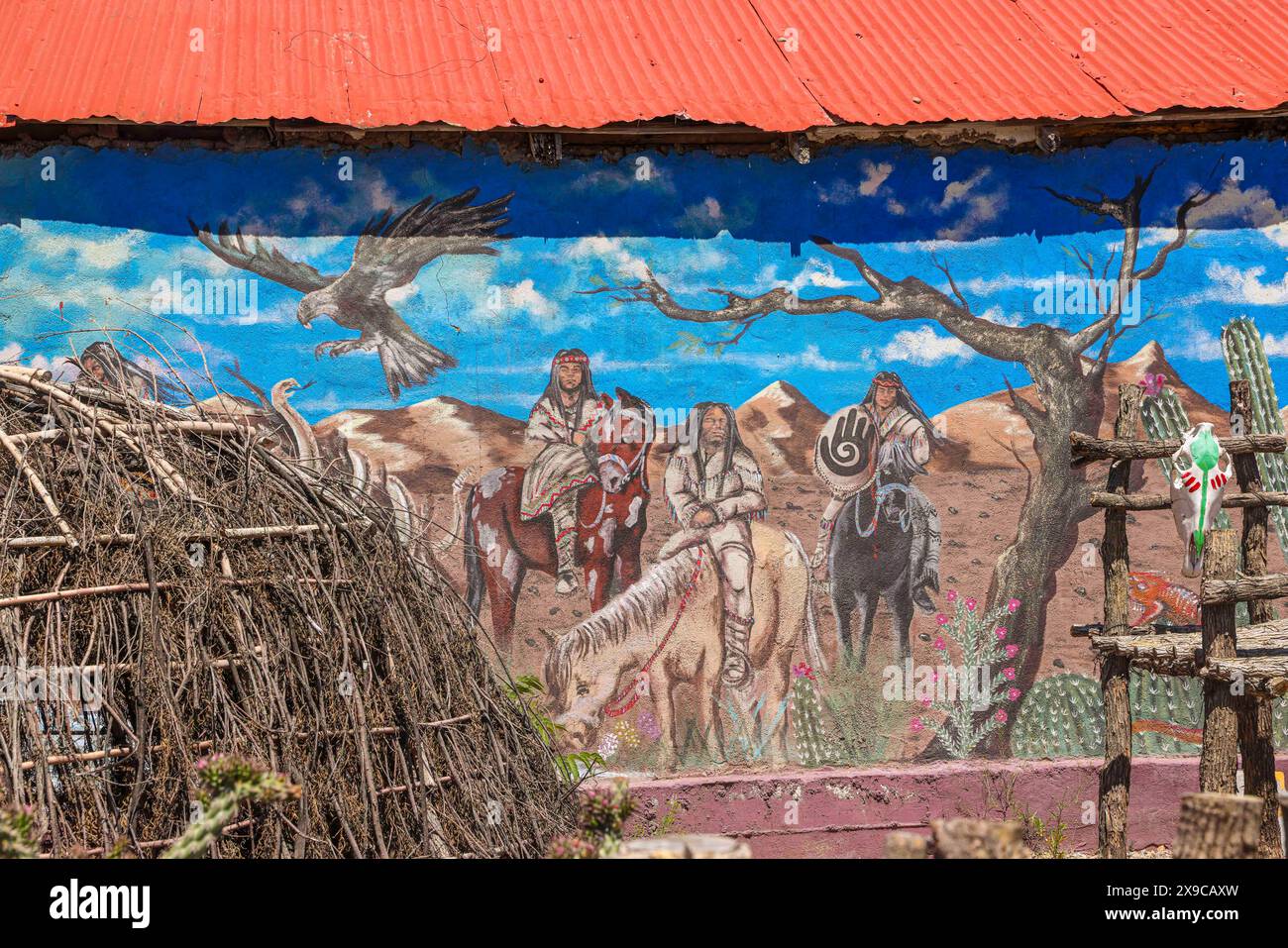 Interpretation of the Apache people camp in the Turicachi community ...