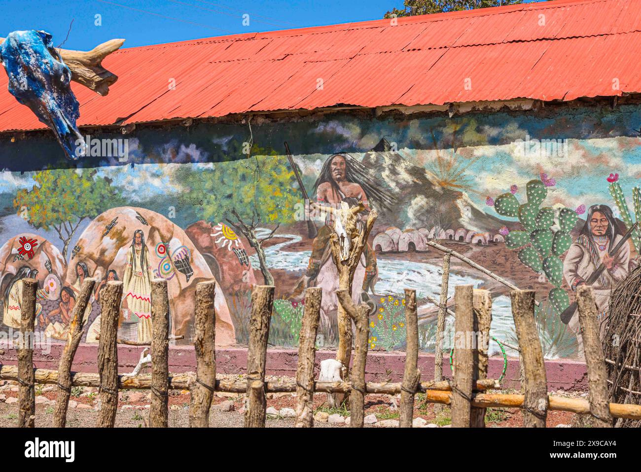 Interpretation of the Apache people camp in the Turicachi community ...