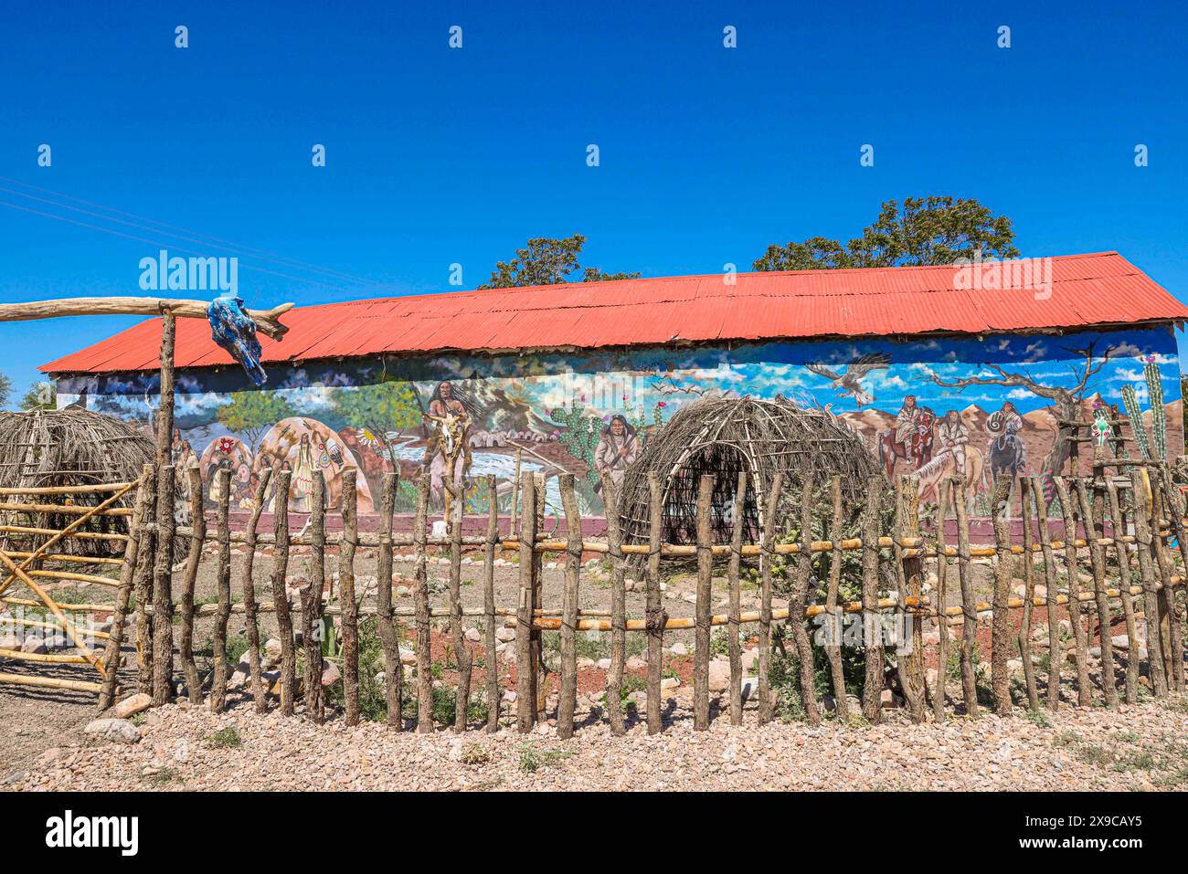 Interpretation of the Apache people camp in the Turicachi community ...