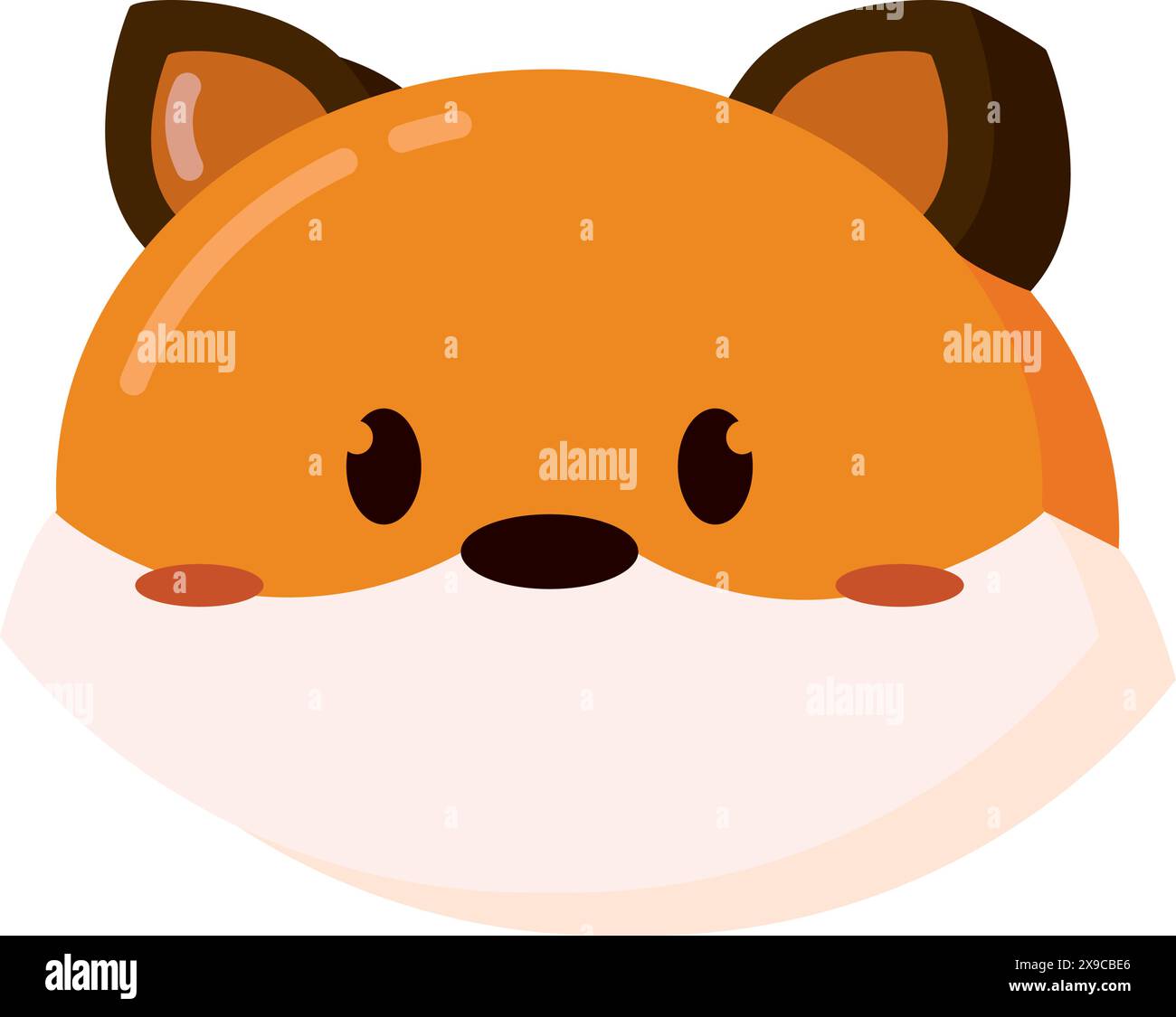 Cute kawaii fox animal character Vector illustration Stock Vector Image ...