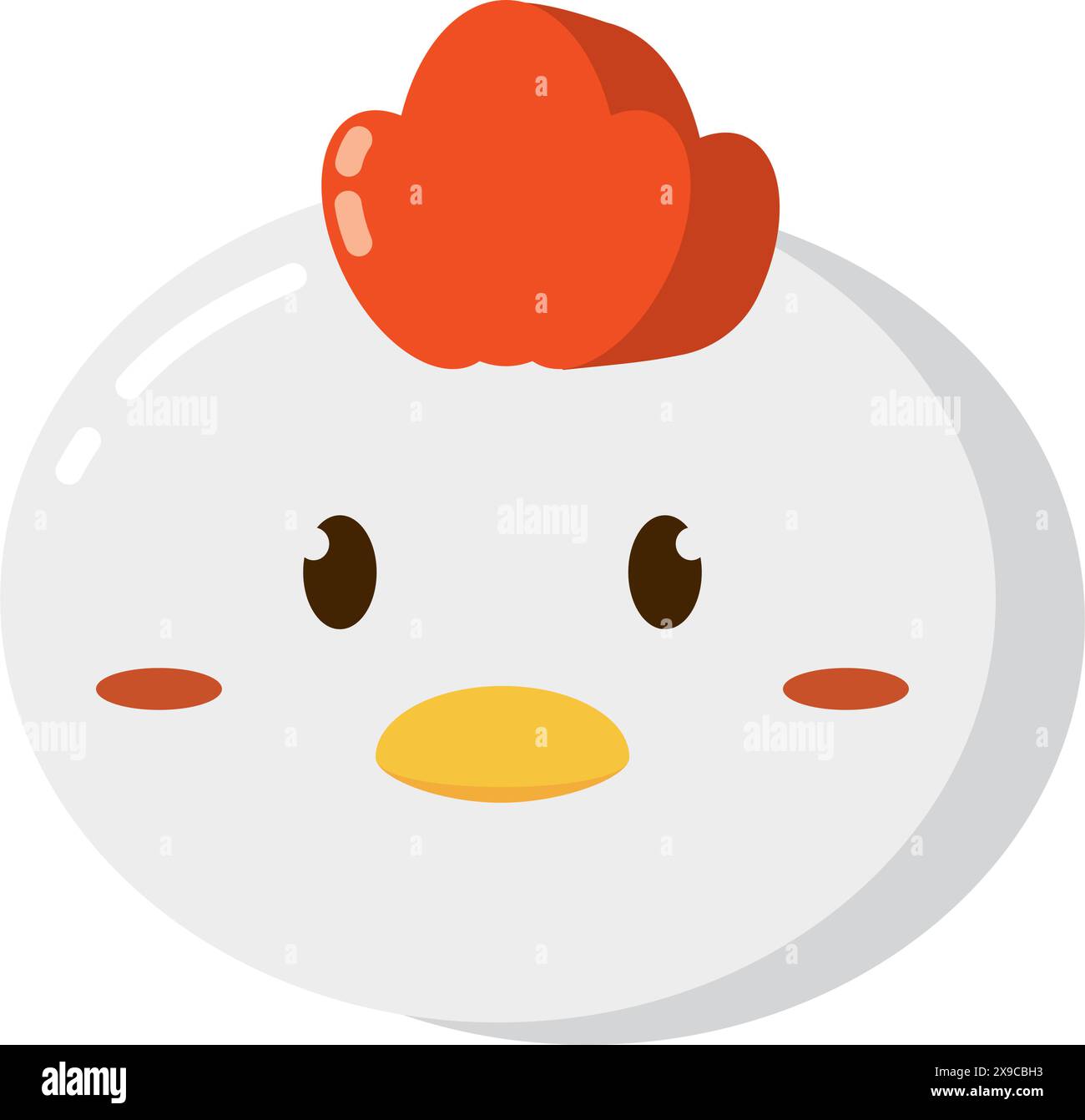 Cute kawaii chicken animal character emoticon Vector Stock Vector Image ...