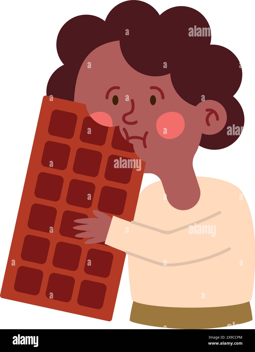 Happy kid boy chocolate Cut Out Stock Images & Pictures - Alamy
