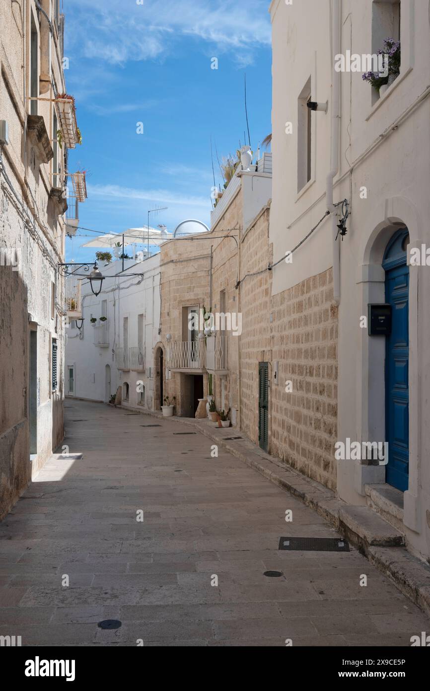 Amazing view of The Old town of Monopoli, Apulia Region, Italy Stock ...