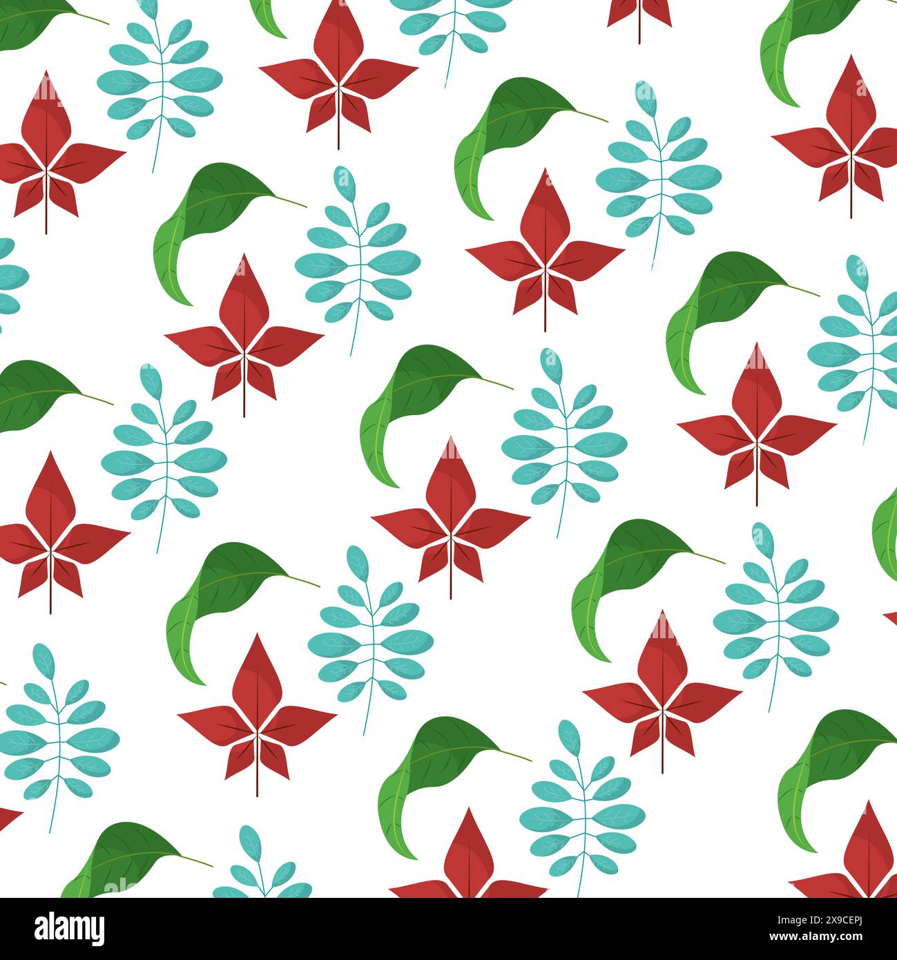 Leaves icons Pattern background Vector Stock Vector Image & Art - Alamy