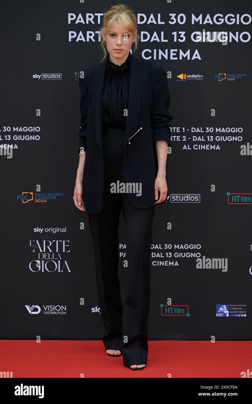 Rome, Italy. 30th May, 2024. Alma Noce attends the red carpet of Sky ...