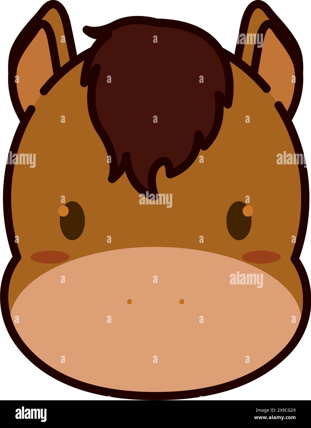 Cute kawaii horse animal character Vector Stock Vector Image & Art - Alamy