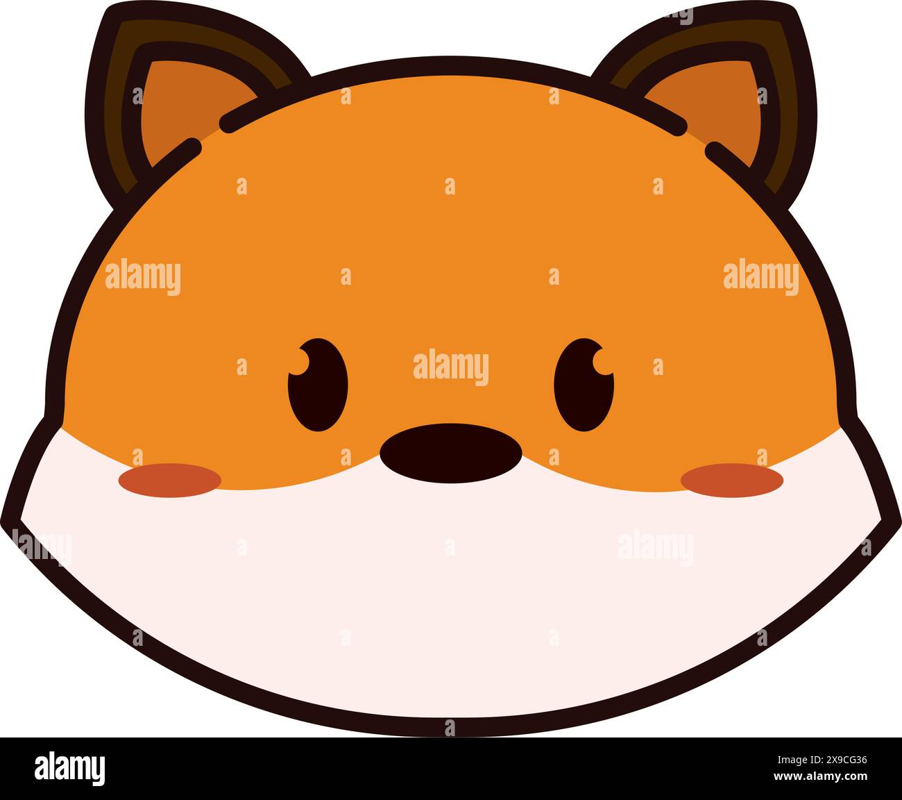 Cute kawaii fox animal character Vector Stock Vector Image & Art - Alamy
