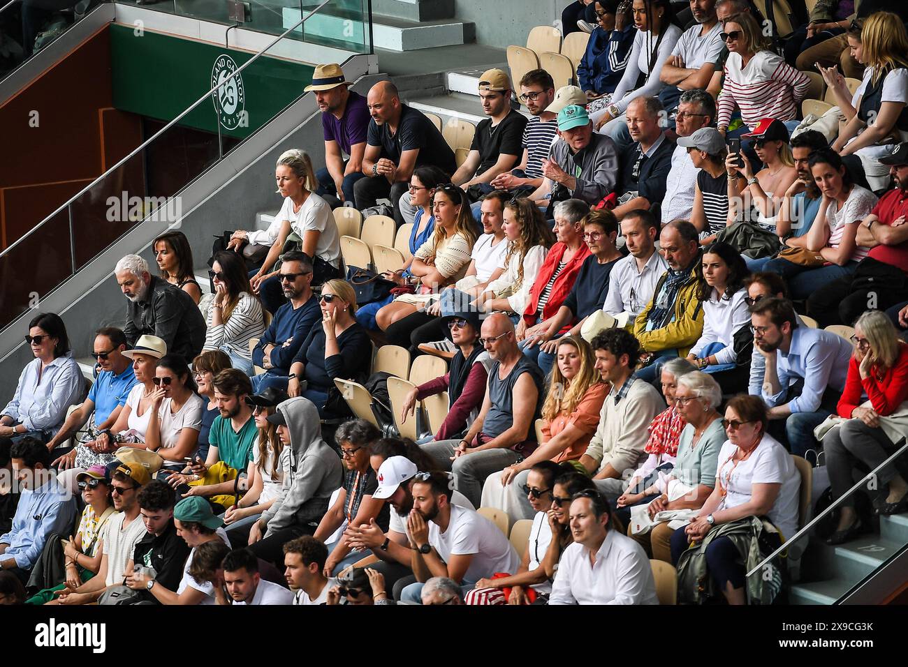 Paris, France. 23rd May, 2024. Spectators during Roland-Garros 2024 ...