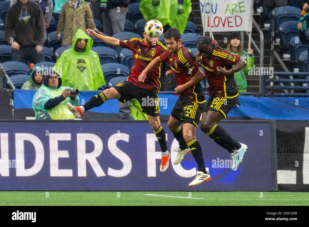 Seattle, Washington, USA. 29th May, 2024. Seattle Sounders players ...