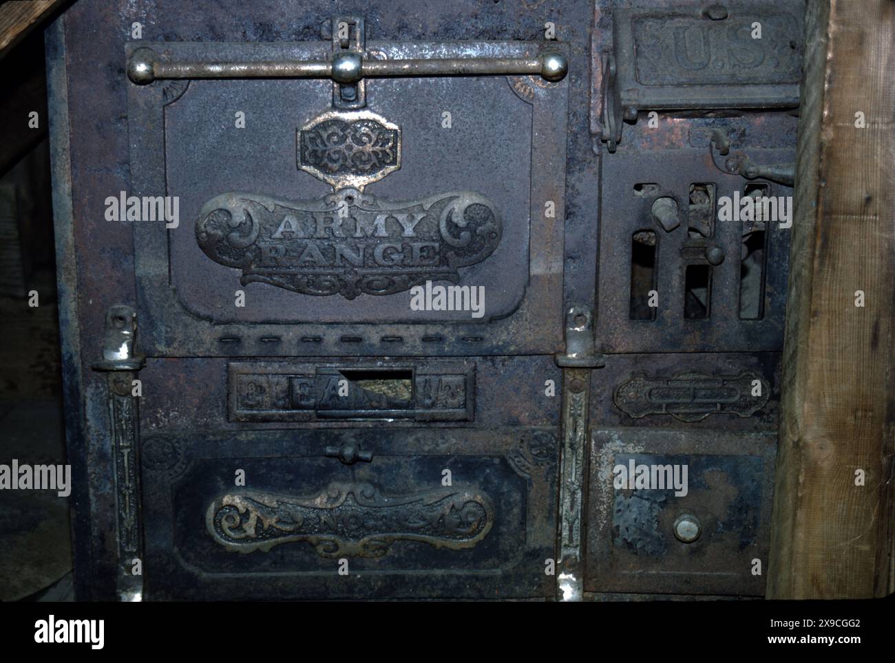 Antique wood burning stoves Stock Photo - Alamy