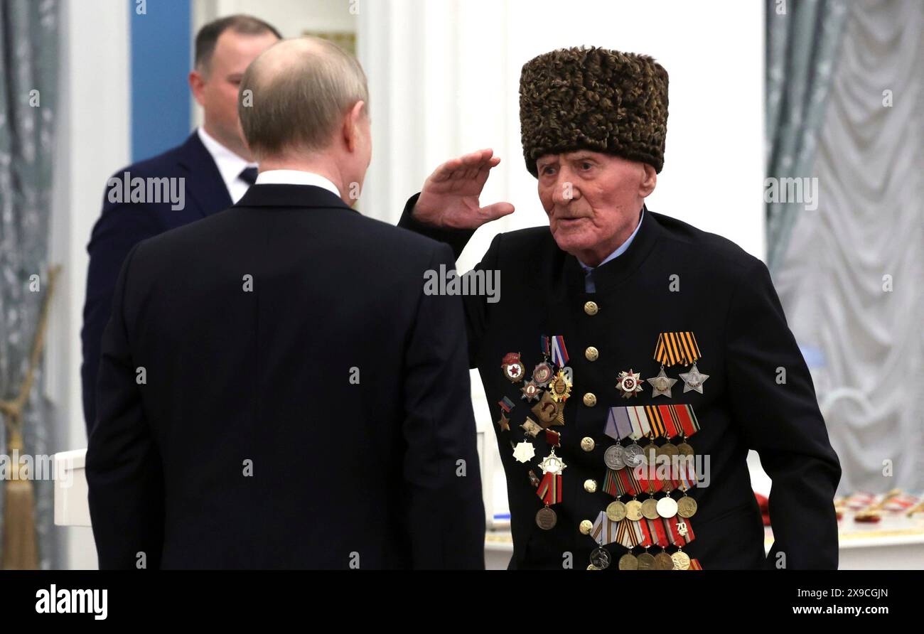 Moscow, Russia. 30th May, 2024. World War Two veteran Ibragim-Pasha ...