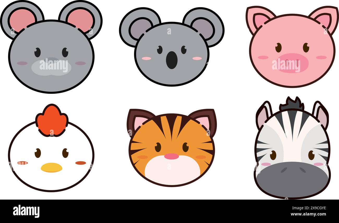 Cute kawaii koala animal Stock Vector Images - Alamy