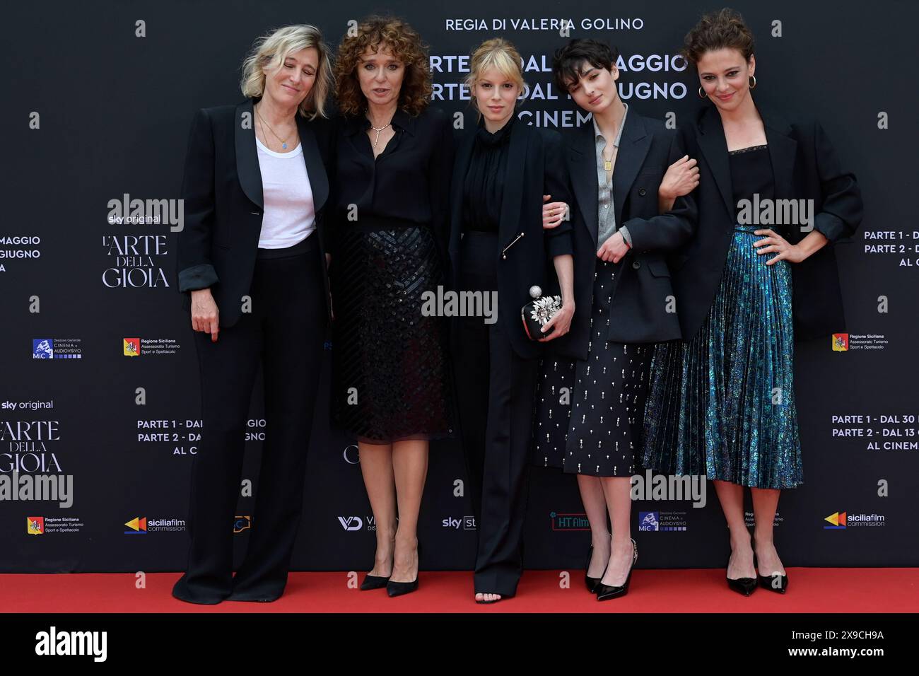 Rome, Italy. 30th May, 2024. Valeria Bruni Tedeschi (l), Valeria Golino ...