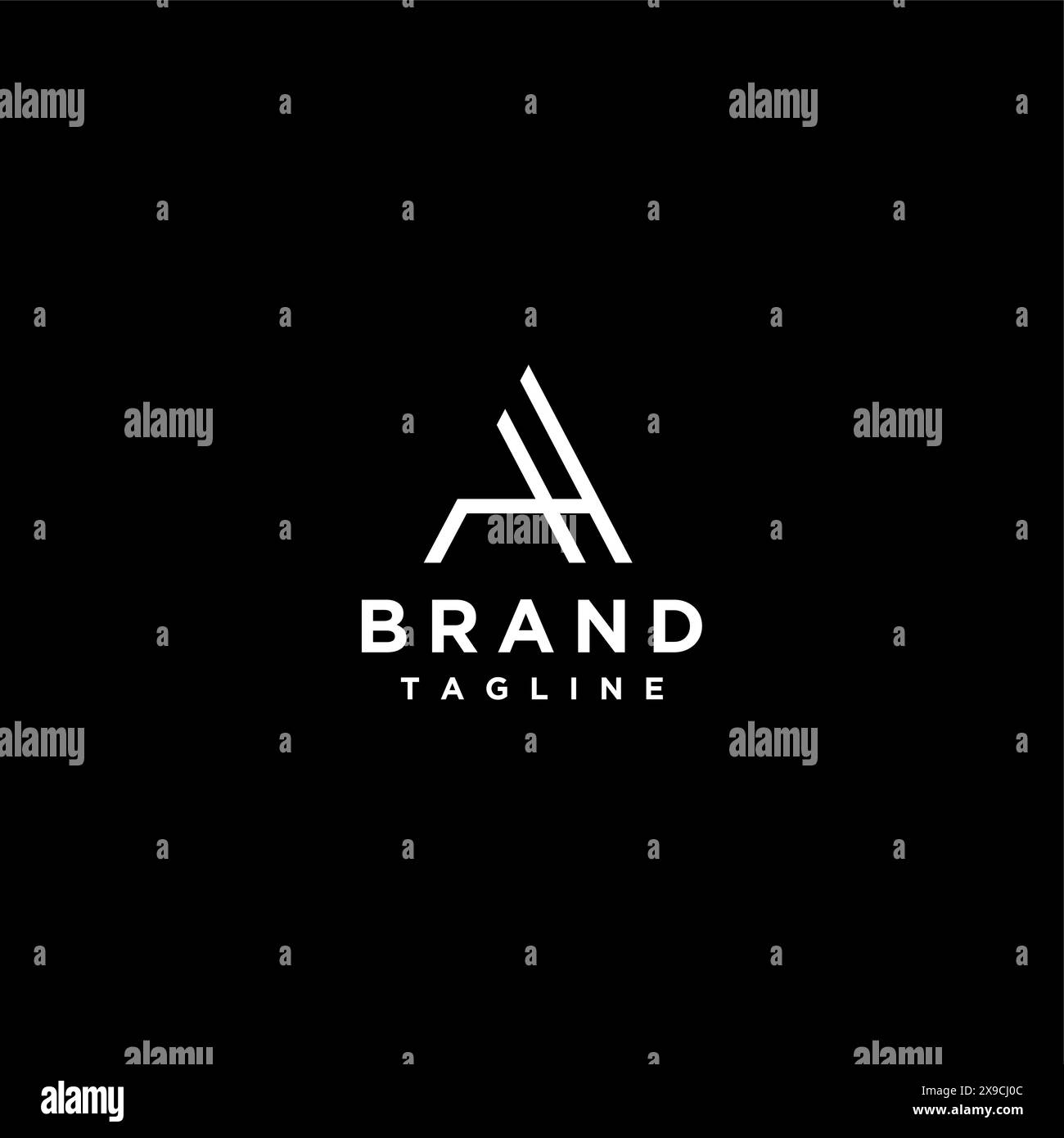 Letters A and H with a minimalist design. Modern Minimalist Combination ...