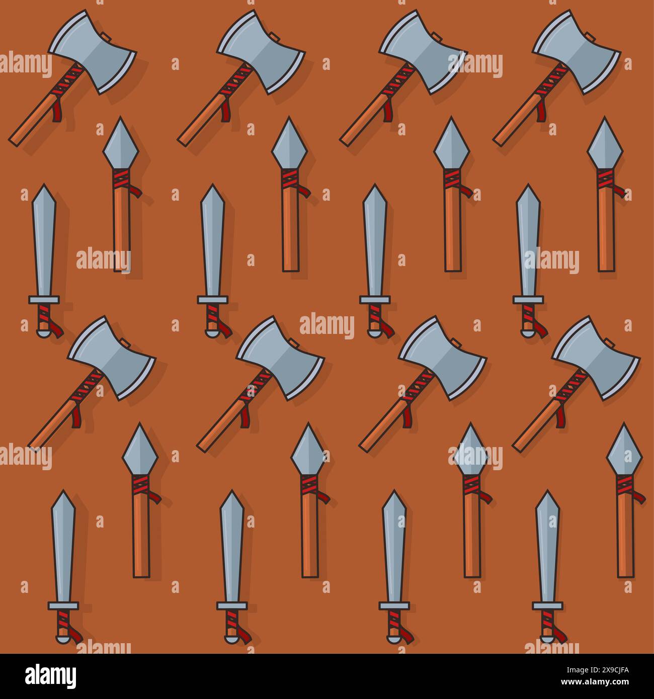 Medieval weapons pattern background Vector Stock Vector Image & Art - Alamy