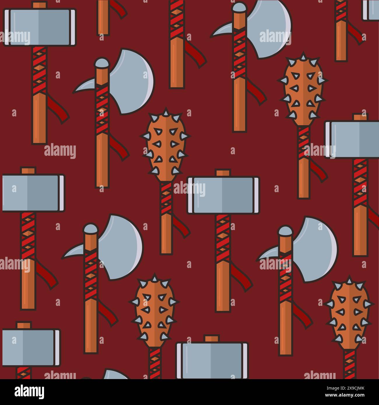 Medieval weapons pattern background Vector Stock Vector Image & Art - Alamy