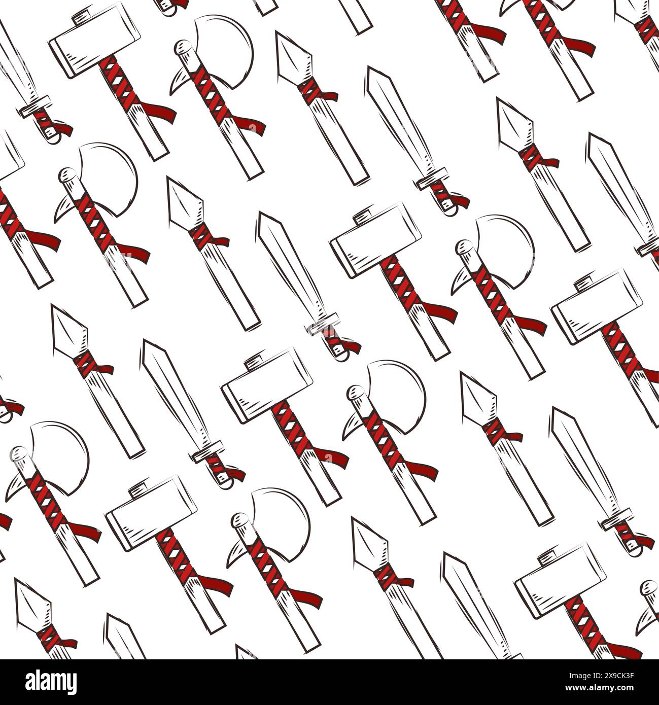 Medieval weapons pattern background Vector Stock Vector Image & Art - Alamy