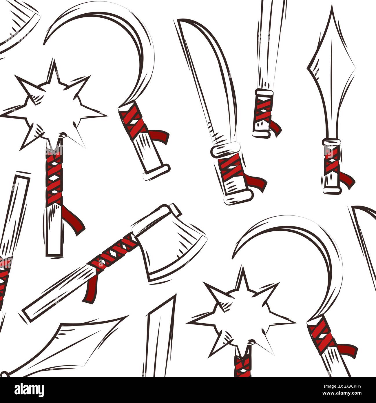 Medieval weapons pattern background Vector Stock Vector Image & Art - Alamy