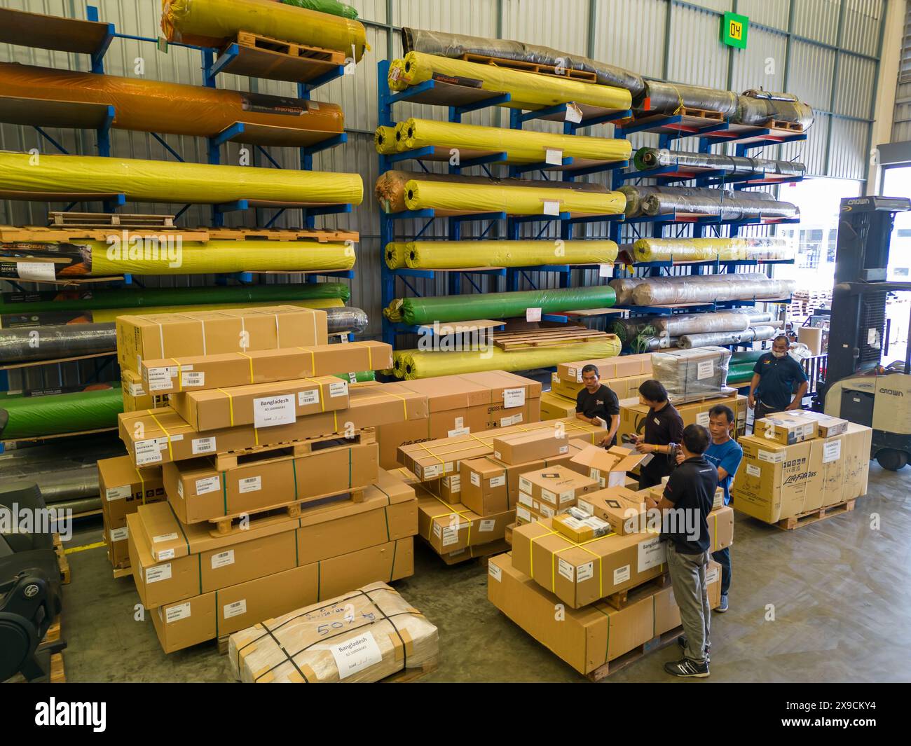 Bangkok, Thailand - March 11, 2024: Interior view of an industrial park ...