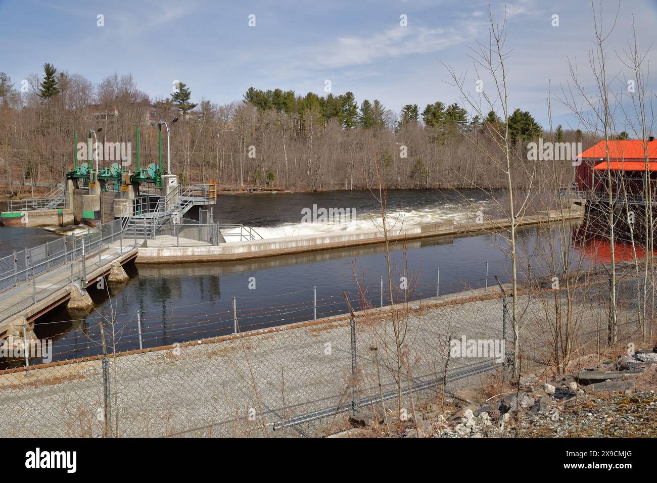 Magog river Drummond hydroelectric power plant Stock Photo - Alamy