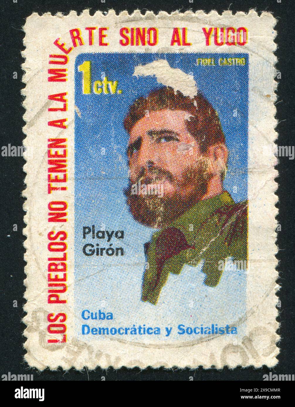 CUBA - CIRCA 1962: stamp printed by Cuba, shows Fidel Castro, circa ...