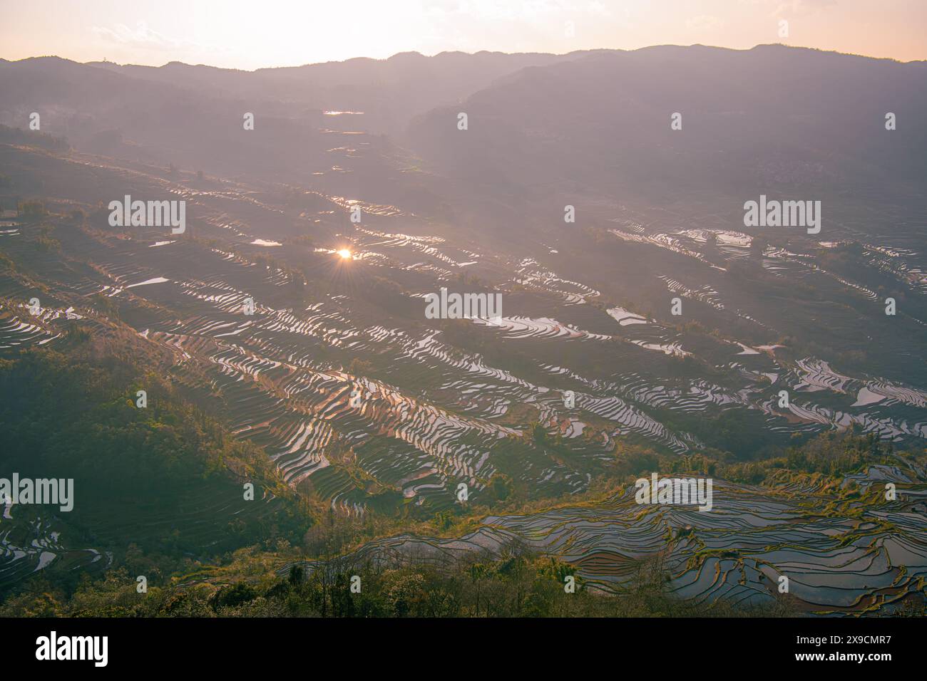 The rice terraces at Bada site in Yuanyang county, China. Bada Rice ...