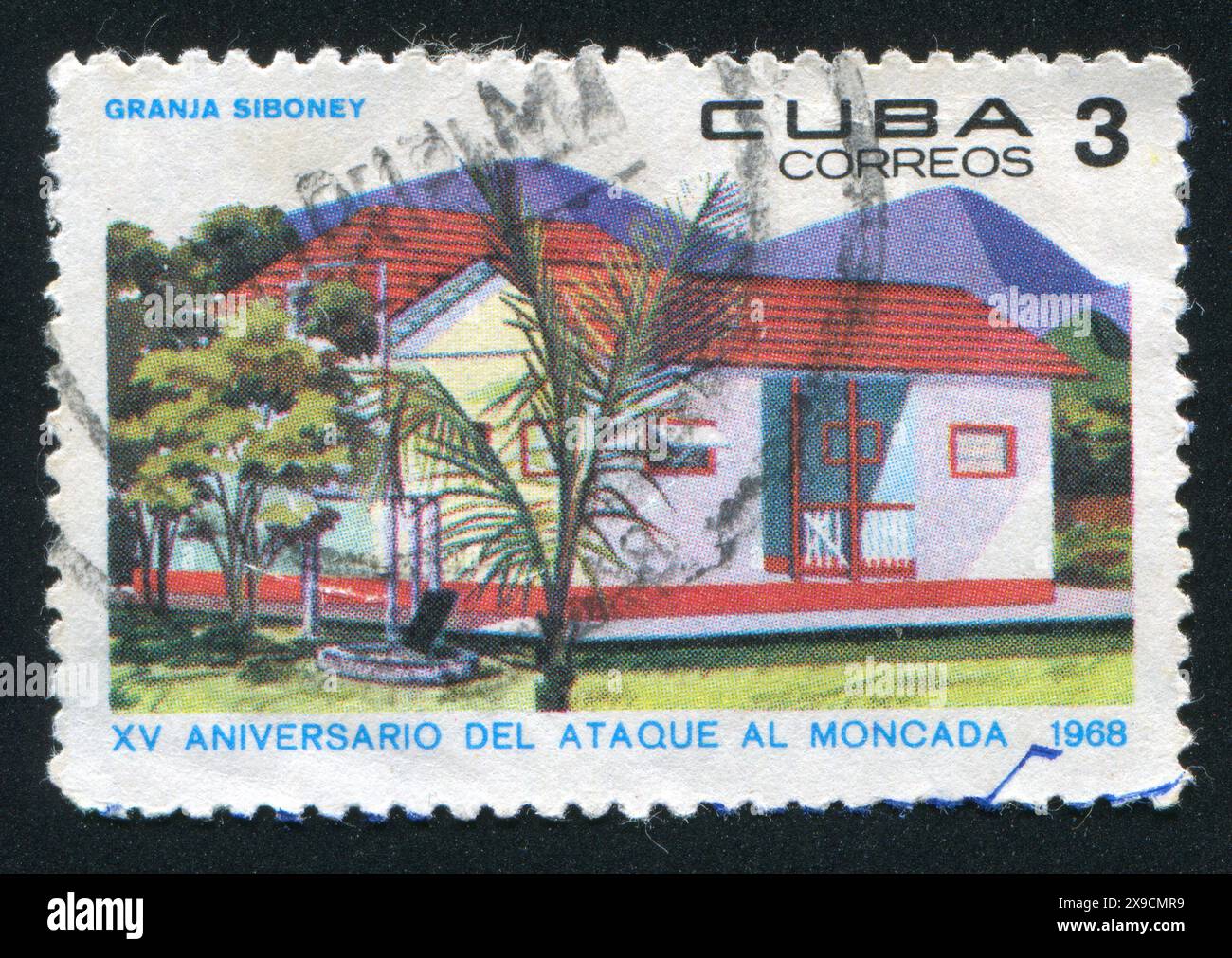 CUBA - CIRCA 1968: stamp printed by Cuba, shows Siboney farmhouse, circa 1968 Stock Photo - Alamy