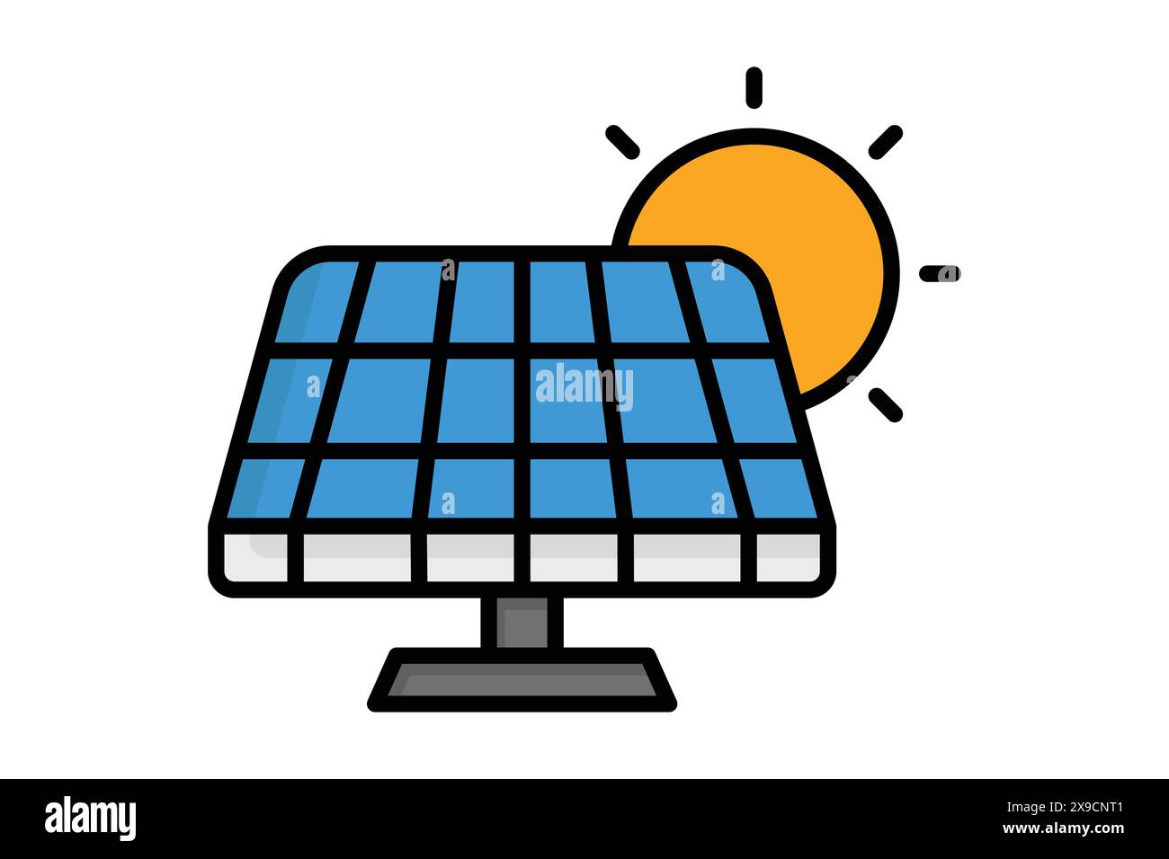 Solar panel icon. icon related to utilities. colored outline icon style ...