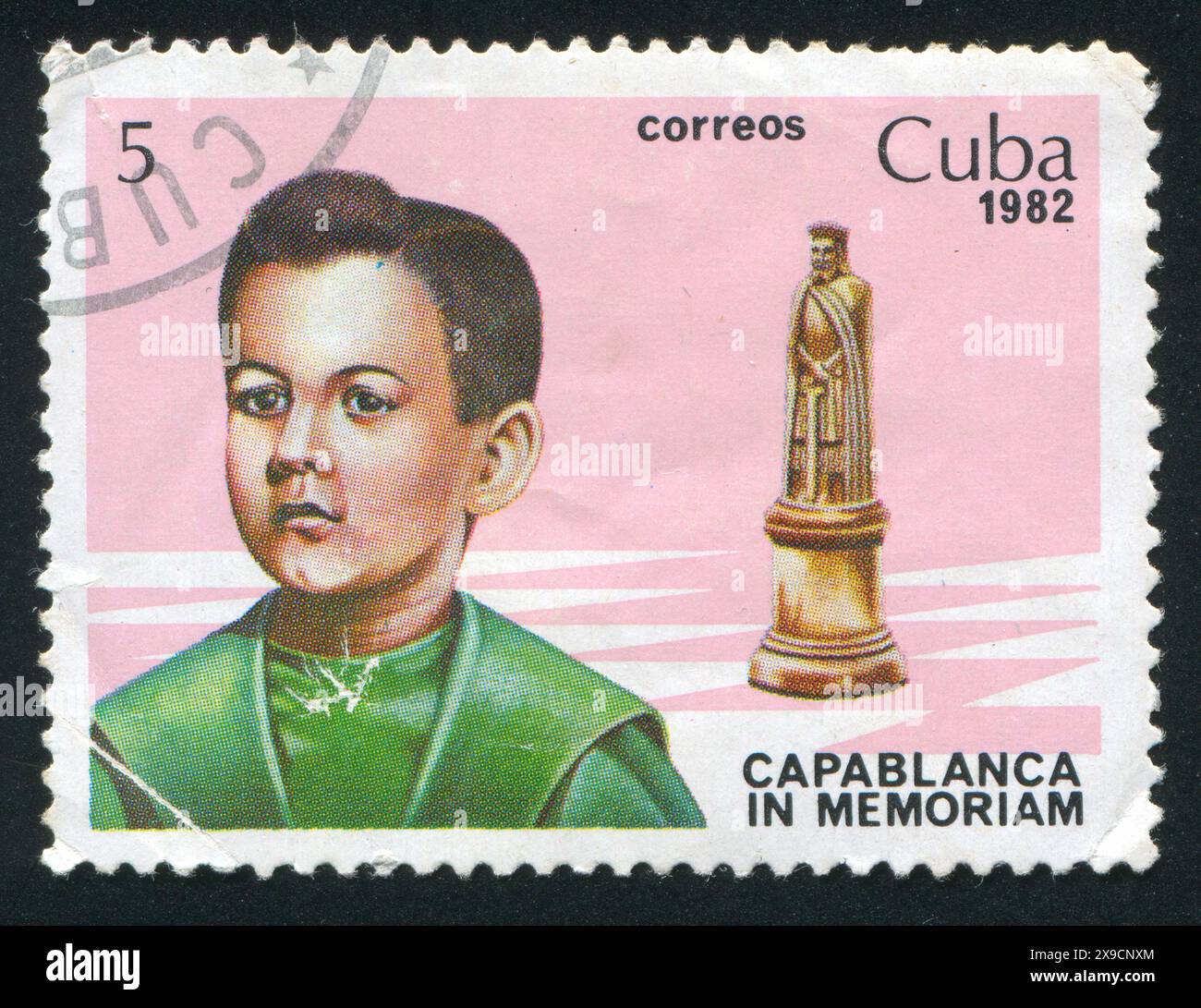 CUBA - CIRCA 1982: stamp printed by Cuba, shows Jose Raul Capablanca ... CUBA - CIRCA 1982: stamp printed by Cuba, shows Jose Raul Capablanca ...