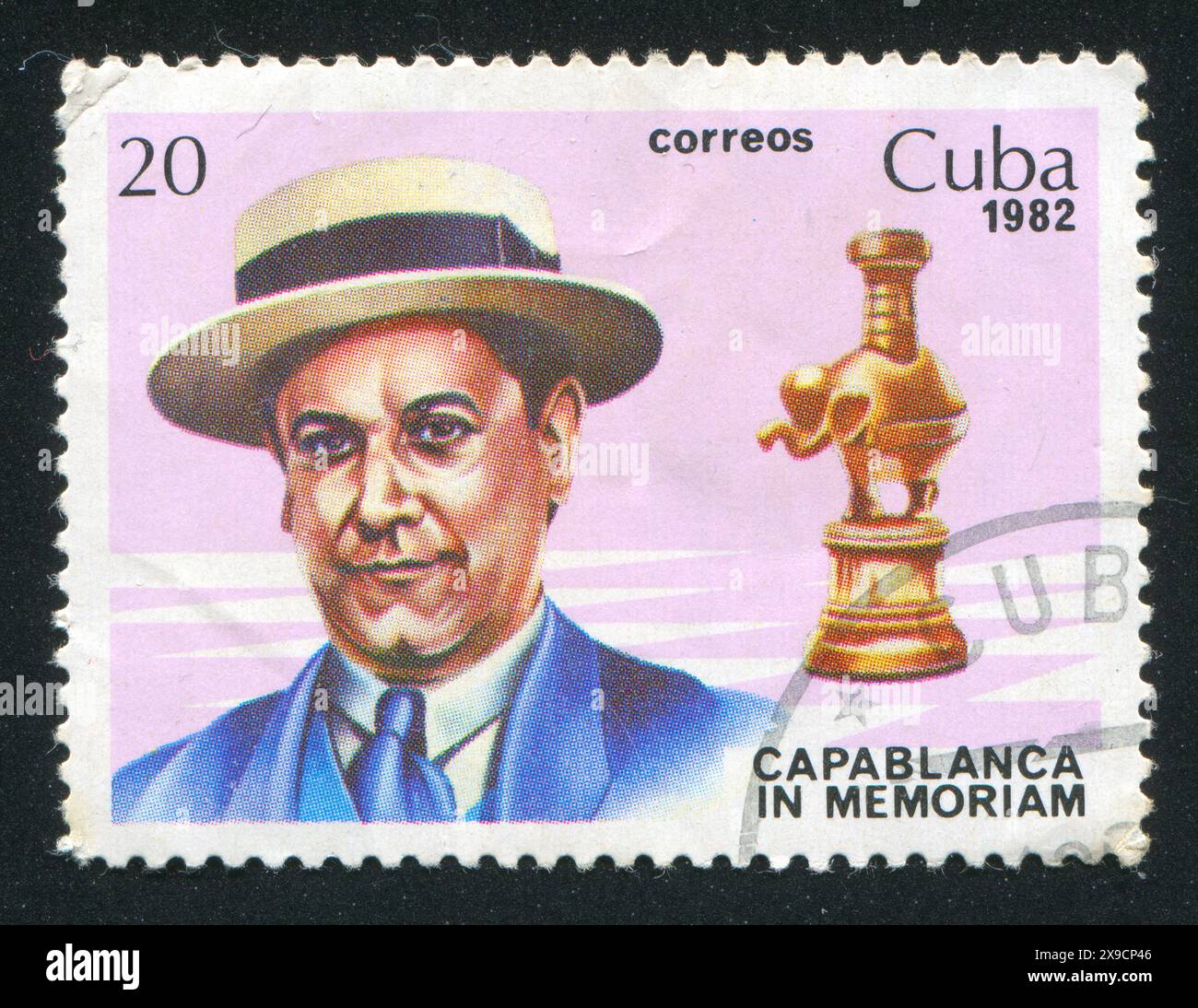 CUBA - CIRCA 1982: stamp printed by Cuba, shows Jose Raul Capablanca ... CUBA - CIRCA 1982: stamp printed by Cuba, shows Jose Raul Capablanca ...