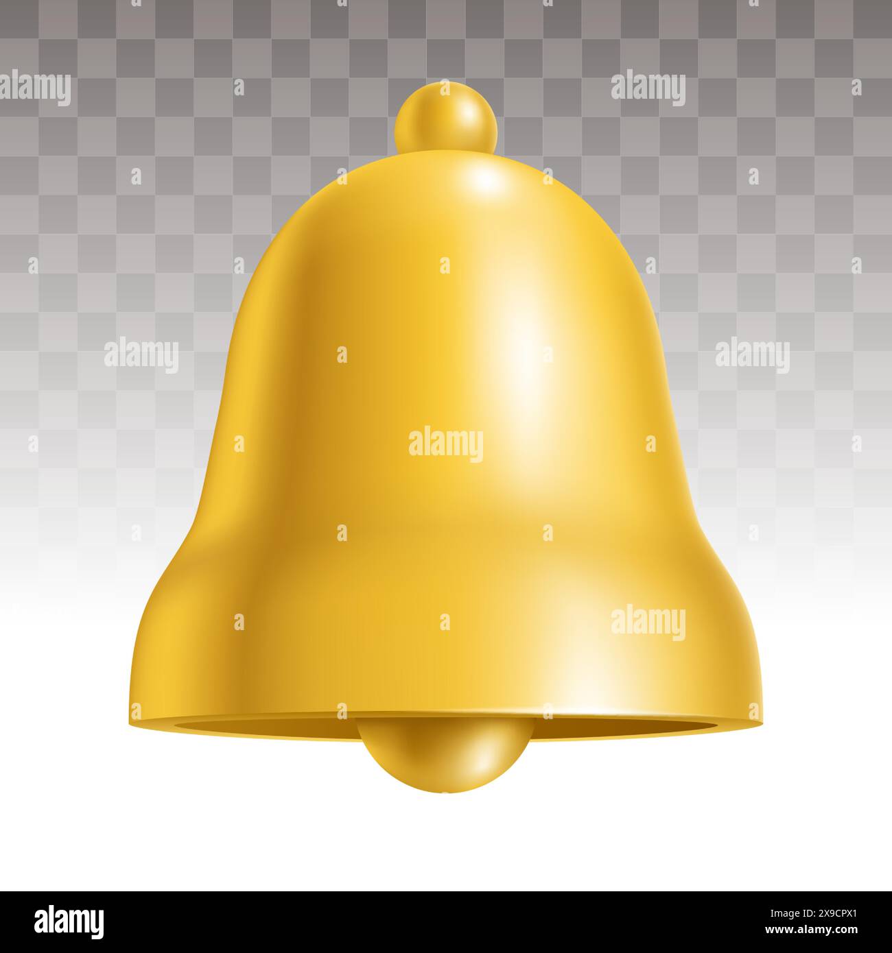 Yellow bell vector illustration isolated on a white background Stock ...