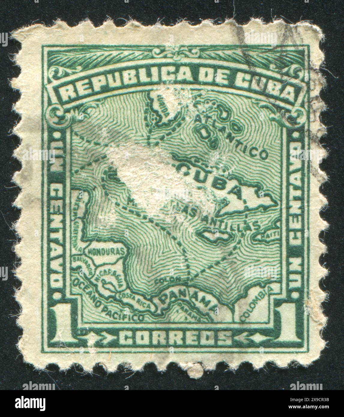 CUBA - CIRCA 1914: stamp printed by Cuba, shows Map of Cuba, circa 1914 ... CUBA - CIRCA 1914: stamp printed by Cuba, shows Map of Cuba, circa 1914 ...