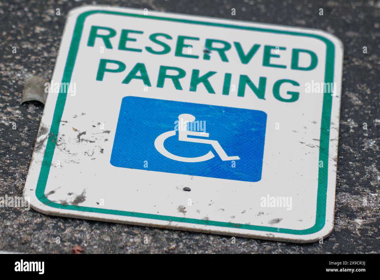 Reserved Handicap Parking Sign Shown Stock Photo - Alamy