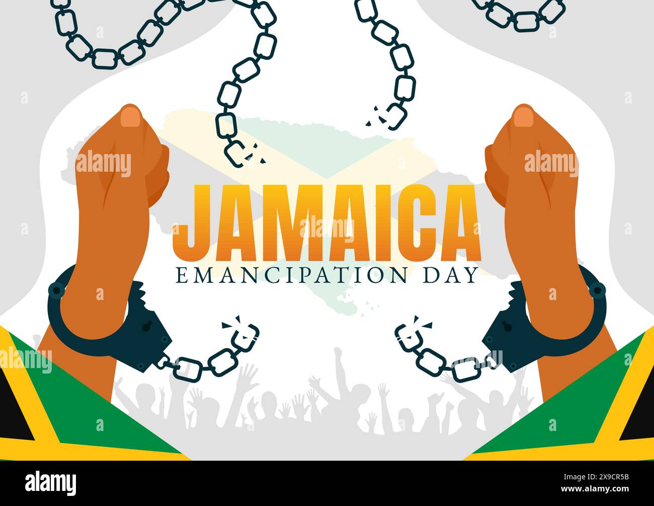 Vector Illustration of Jamaica Emancipation Day on August 1st with a ...